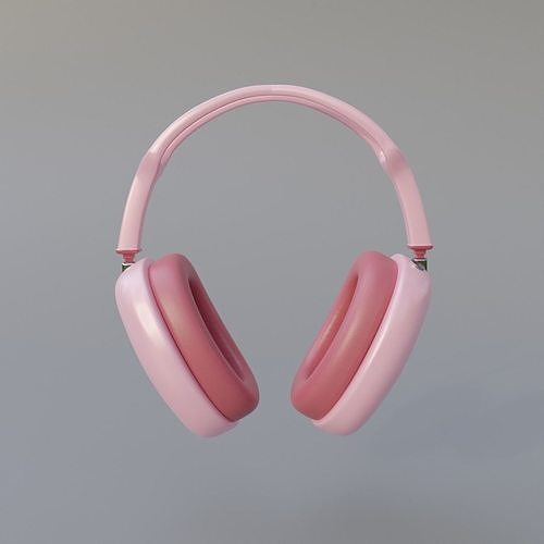 Pink headphones 3D model | CGTrader