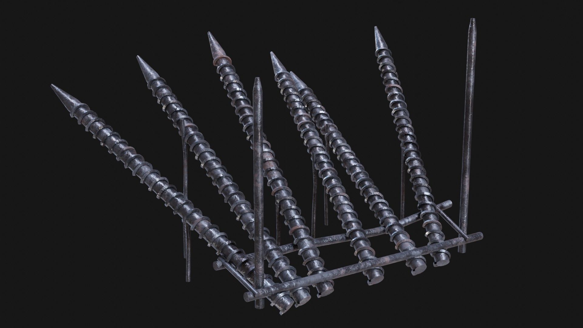 3D model PALISADE POSTAPO WALL BARRIER FENCE FORT SURVIVAL ZOMBIE PACK ...