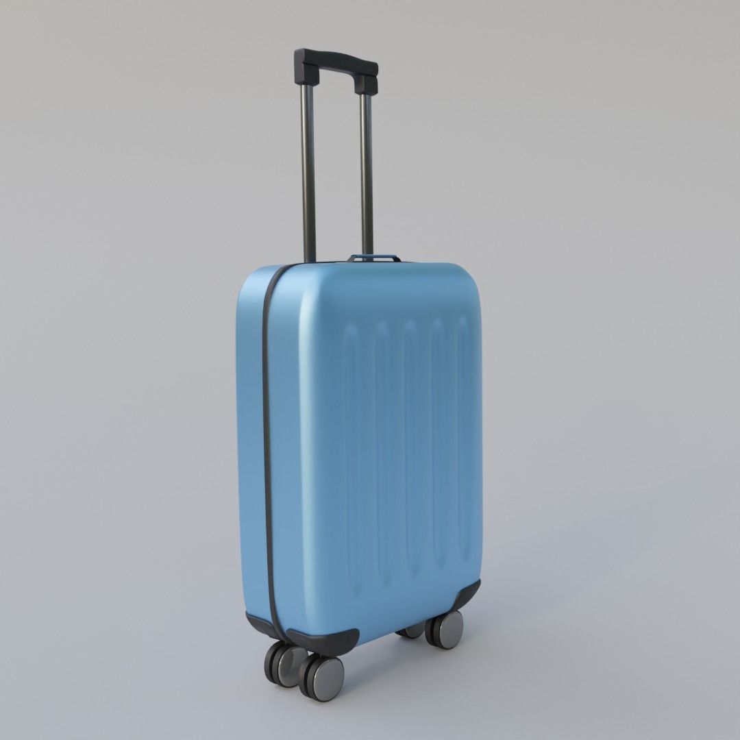 Small blue suitcase 3D model | CGTrader