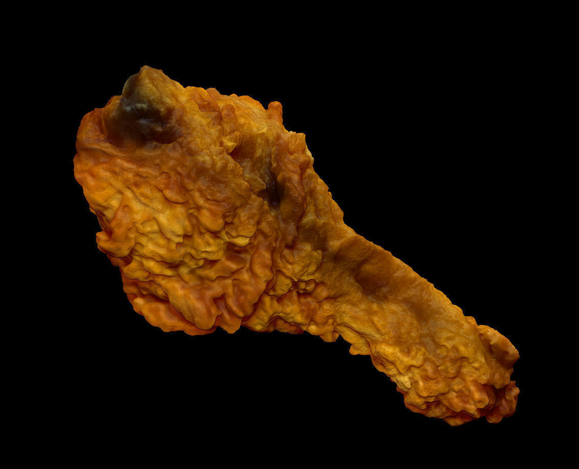 Fried Chicken 3D Print Model 3D model 3D printable | CGTrader