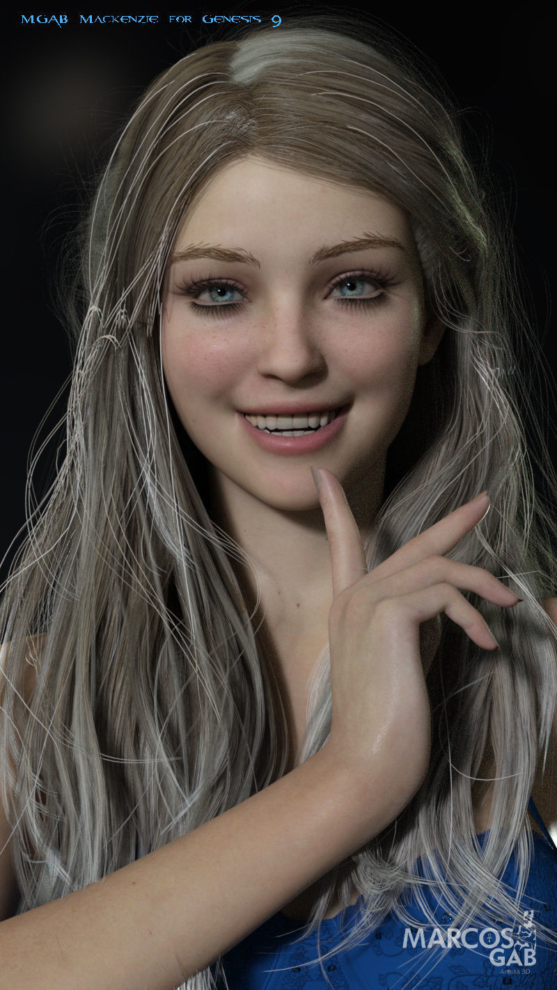 MGAB Mackenzie for Genesis 9 3D model animated rigged | CGTrader