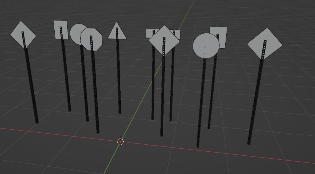 Basic road sign pack free 3D model | CGTrader