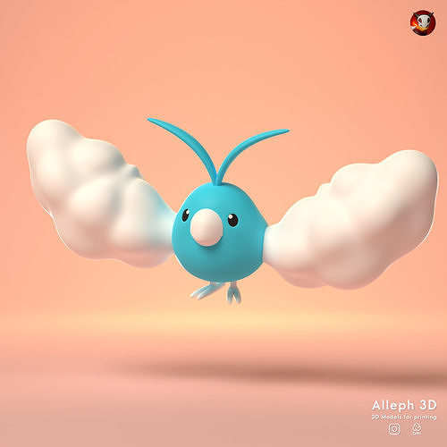 Pokemon swablu 3D model 3D printable | CGTrader