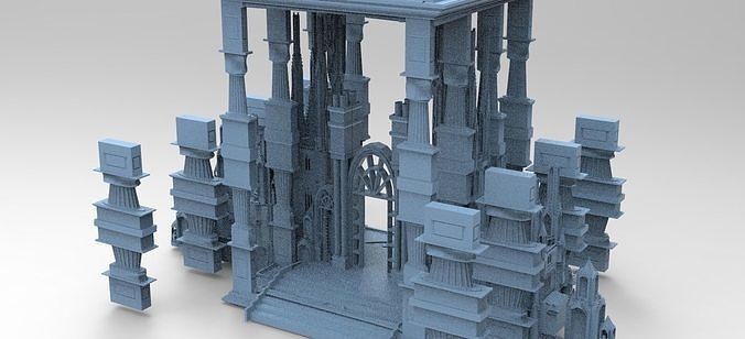 Labyrinth Maze towers 4 3D model | CGTrader