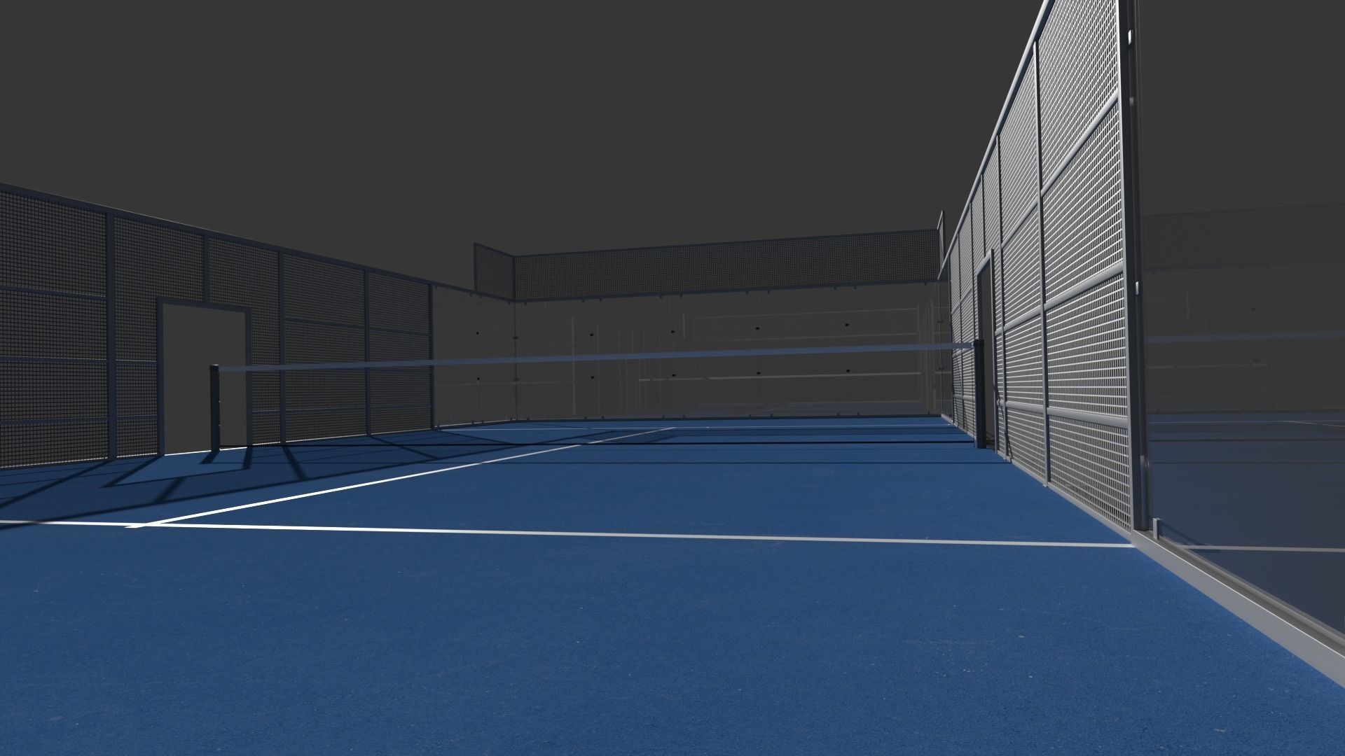 3D model Padel court deluxe - Pista de padel deluxe VR / AR / low-poly ...