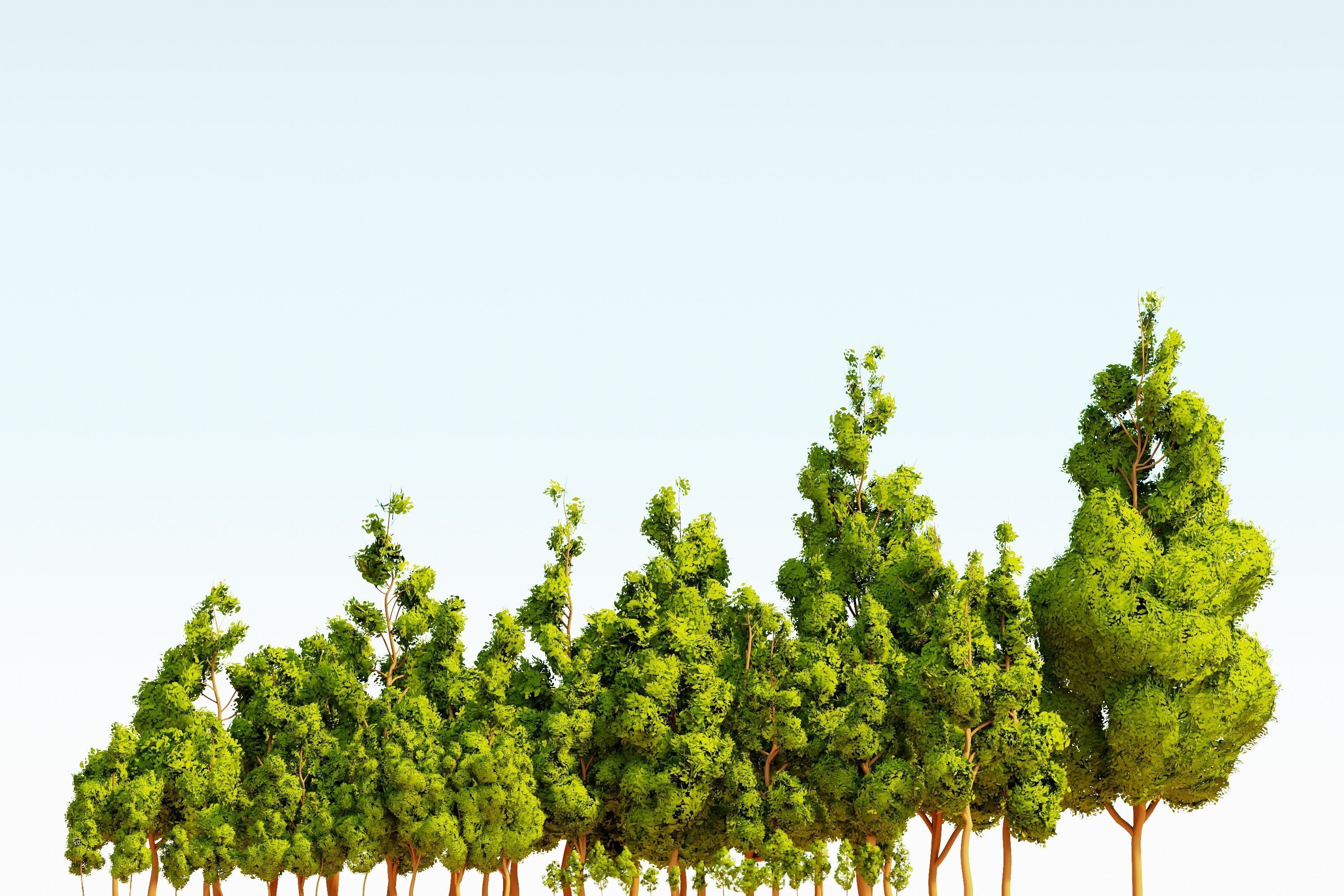 3D model Stylized Trees Pack 55 Trees VR / AR / low-poly | CGTrader
