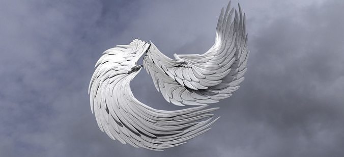 Spiral Curved Wings 3D model | CGTrader