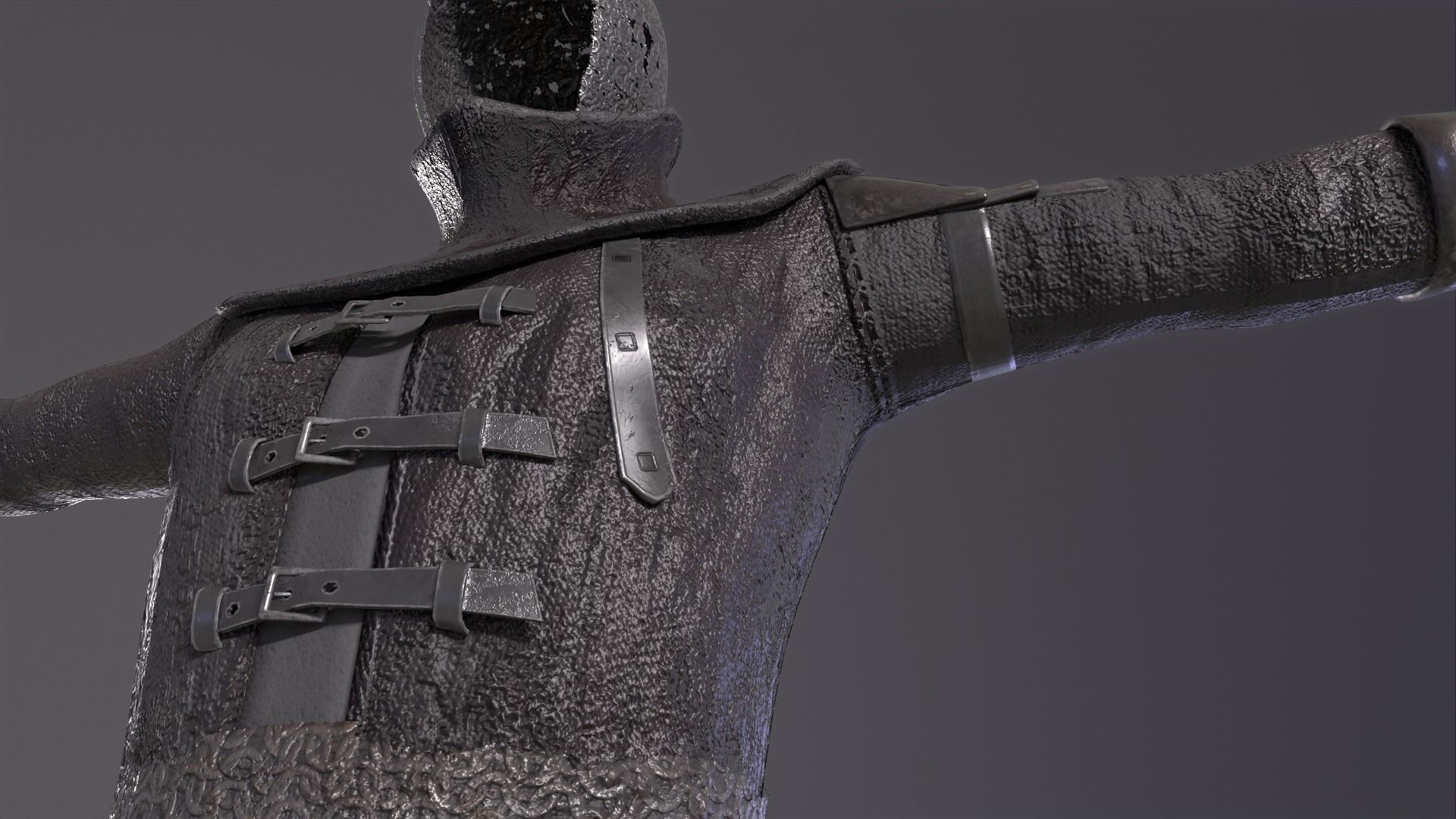 3D model dark fantasy medieval soldier knight armor VR / AR / low-poly ...