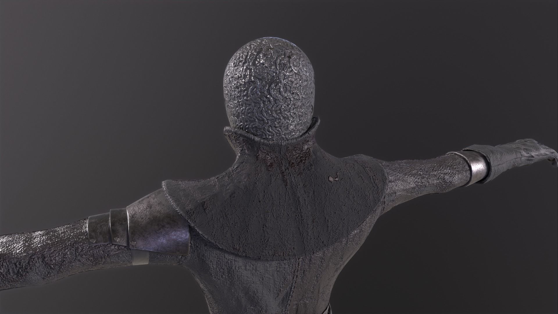 3D model dark fantasy medieval soldier knight armor VR / AR / low-poly ...