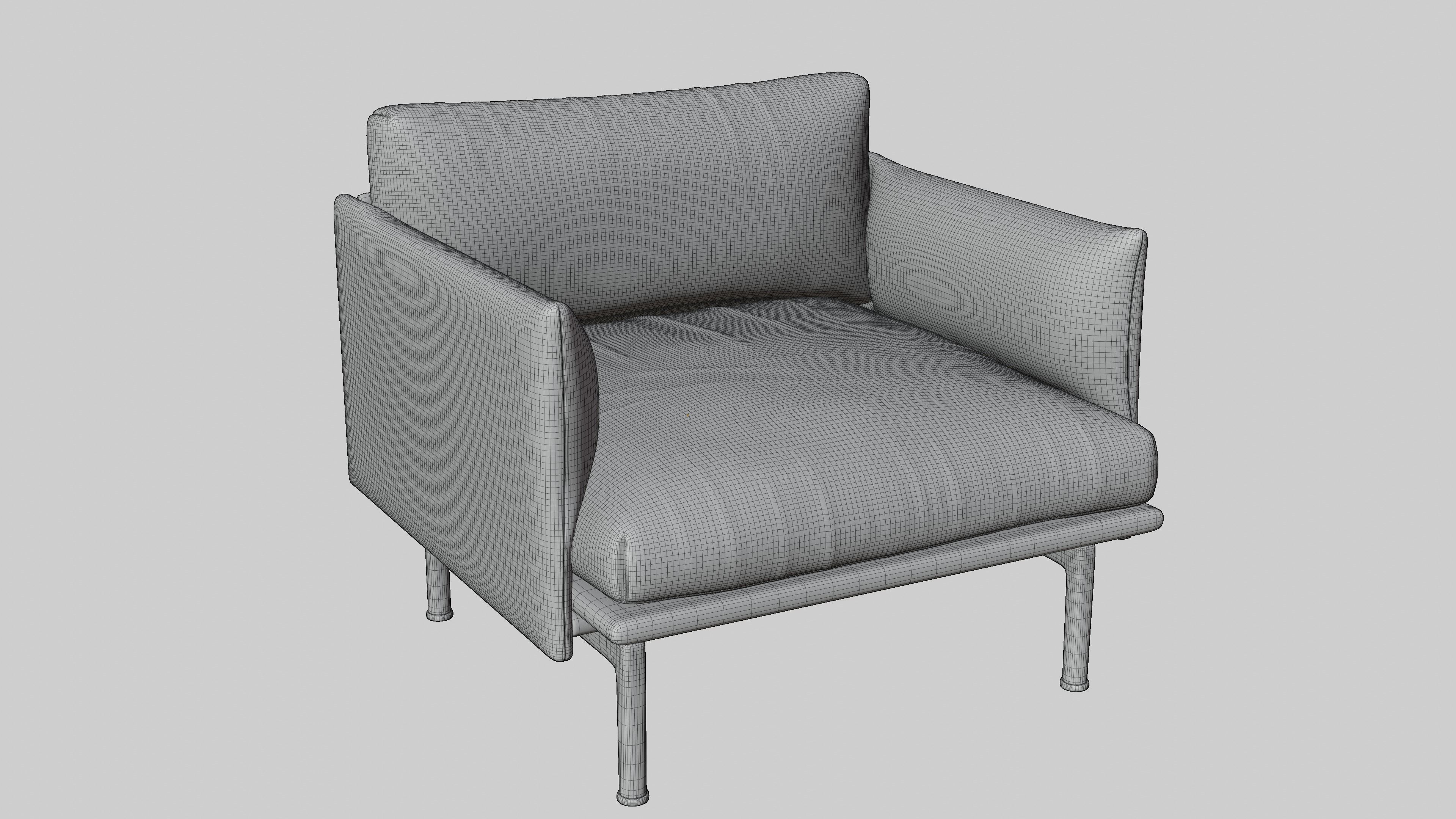 Outline Armchair 3D model | CGTrader