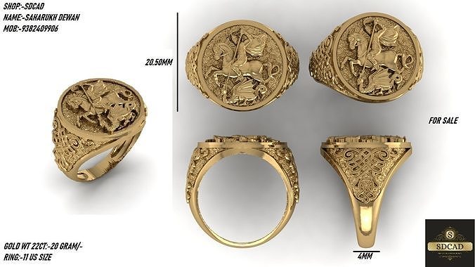 Fight The Good Fight Emperor Caesar ring 3D model | CGTrader