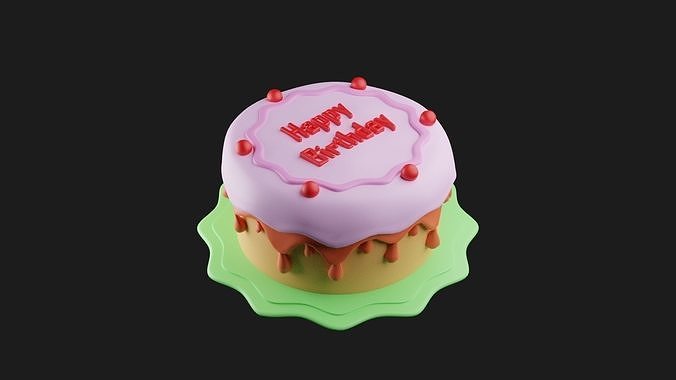 Birthday Cake 3D model 3D printable | CGTrader