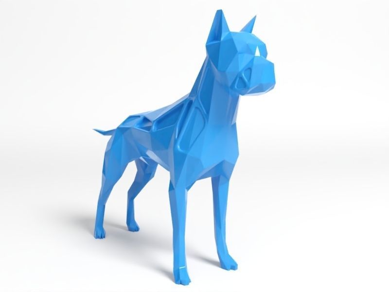 Polygon German Boxer Dog 3D model 3D printable | CGTrader