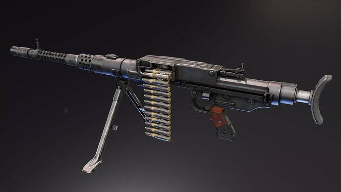 3D model German MG131 Heavy Machine Gun VR / AR / low-poly | CGTrader