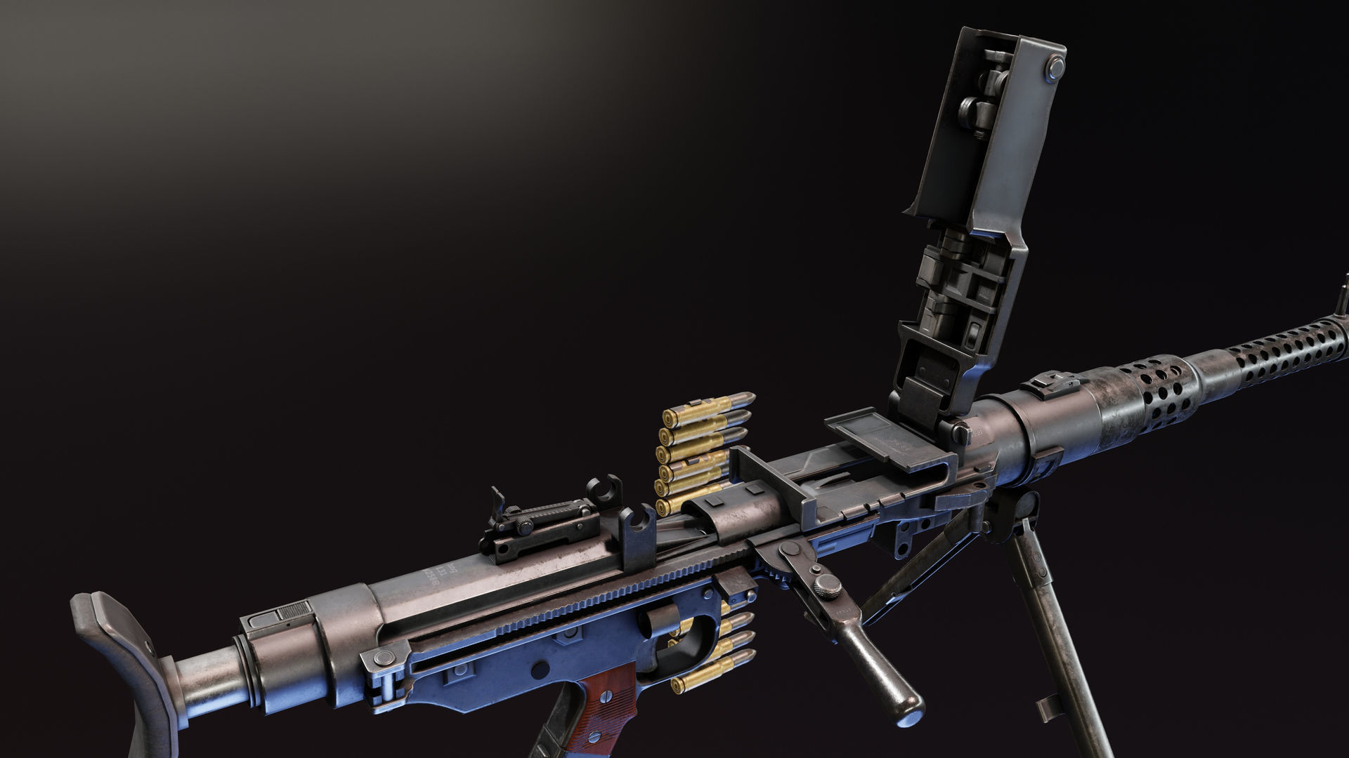 3D model German MG131 Heavy Machine Gun VR / AR / low-poly | CGTrader