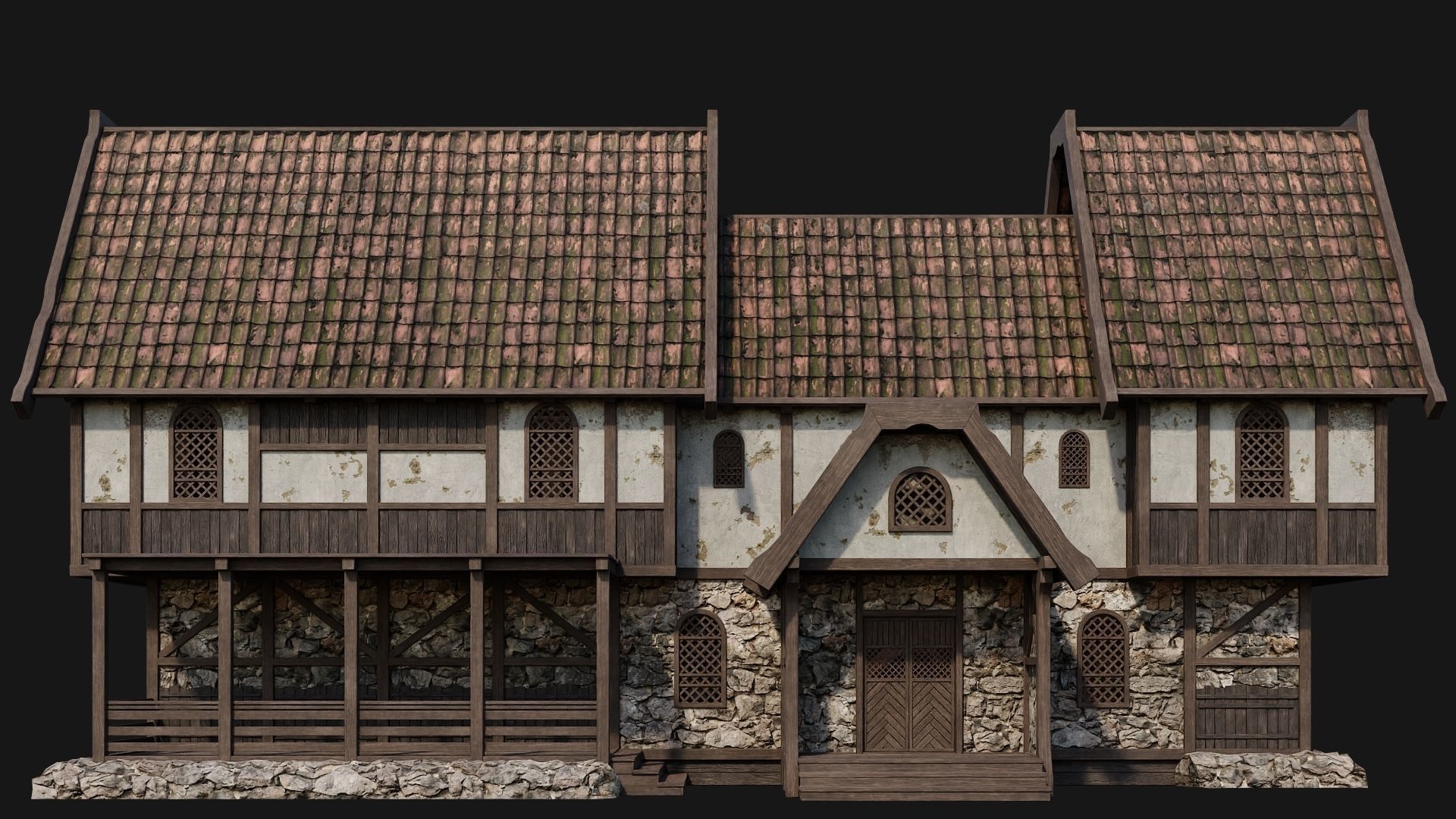 201-240 OLD MEDIEVAL HOUSES BUILDINGS PACK 4K Textures 3D Model ...