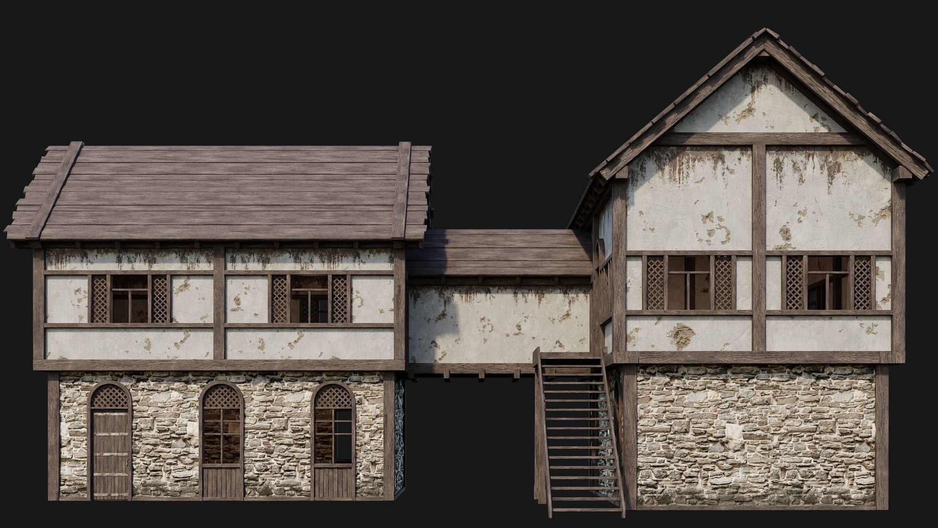 3D Model Collection 201-240 OLD MEDIEVAL HOUSES BUILDINGS PACK 4K ...