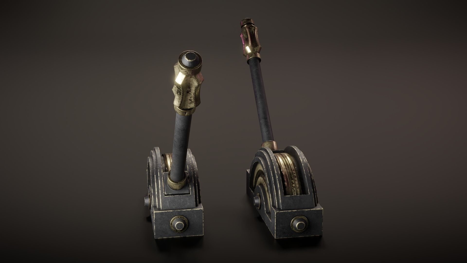 3D model Floor Mounted Lever Mechanism VR / AR / low-poly | CGTrader