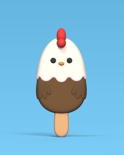 Chicken Popsicle 3D model 3D printable | CGTrader