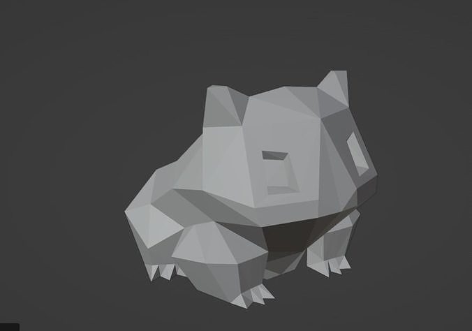 BULBASAUR LOW POLY PLANT POT 3D model 3D printable | CGTrader