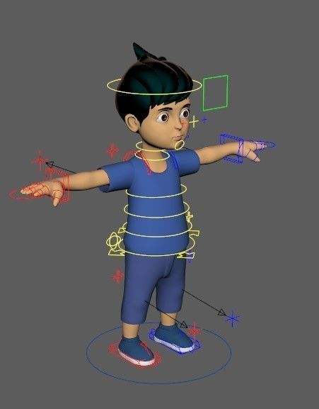 Small Child 4-6 year old boy Textured Character maya file 3D model ...