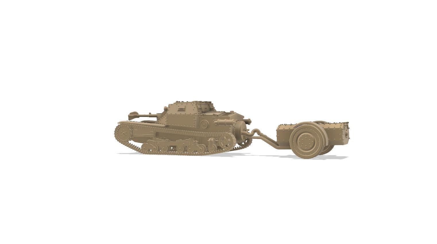CV L3-35 Flamethrower - 1-100 scale 3D model 3D printable | CGTrader