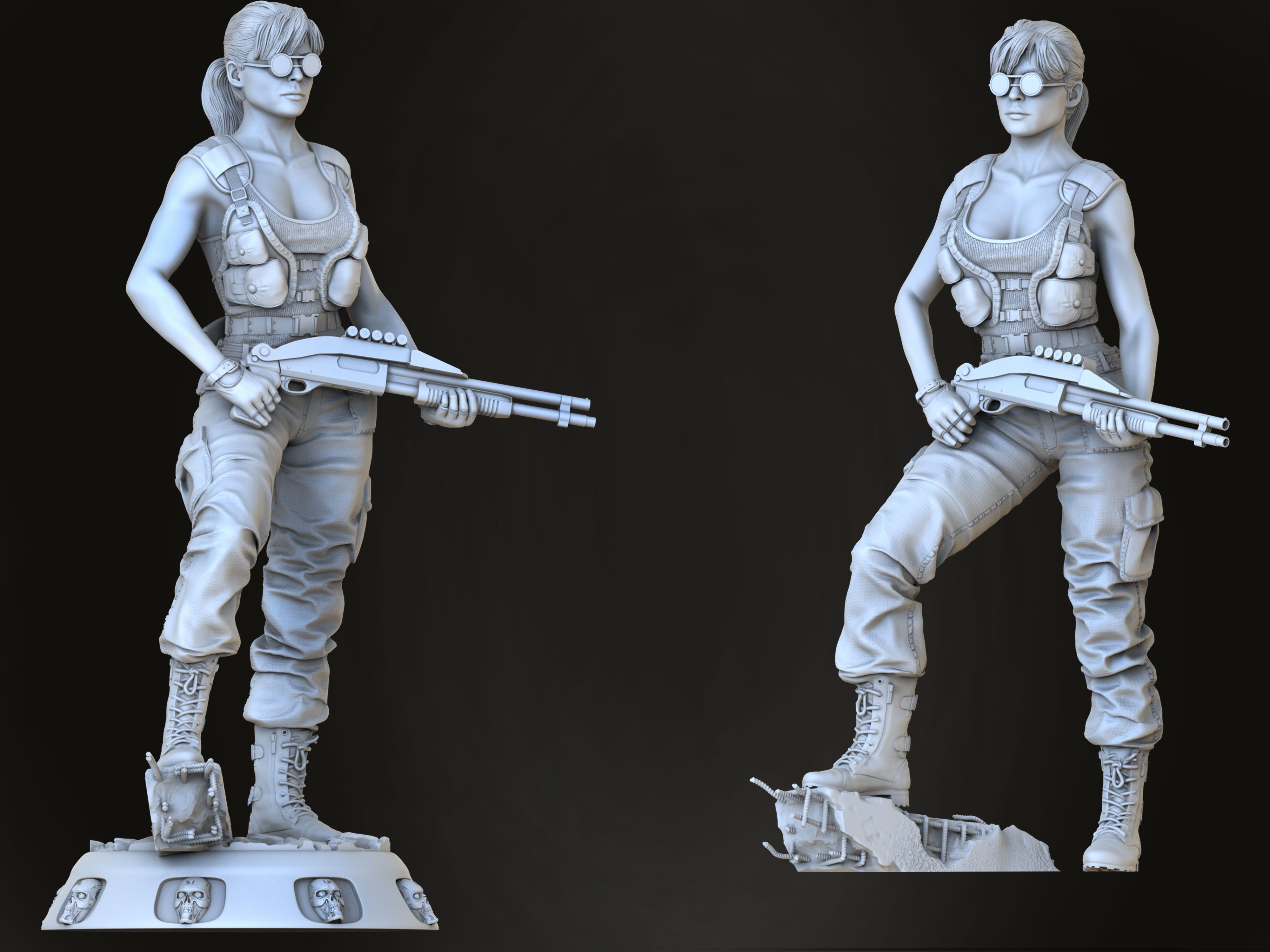 Sarah Connor 3D model 3D printable | CGTrader