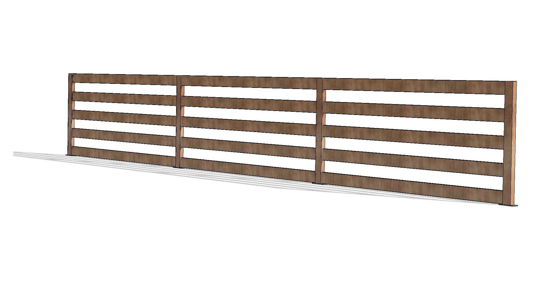 Line Based Parametric Slats Fence 3D model | CGTrader