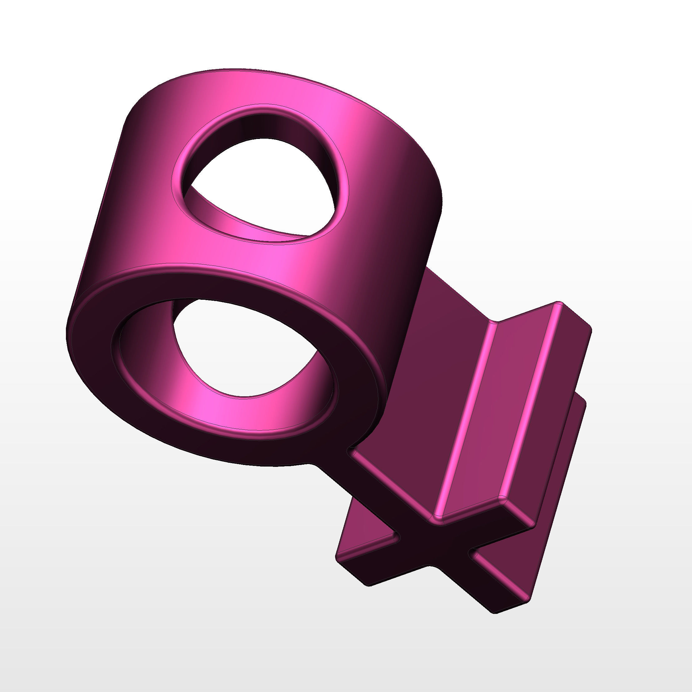 3D printed model of the Female Gender Symbol 3D model 3D printable ...