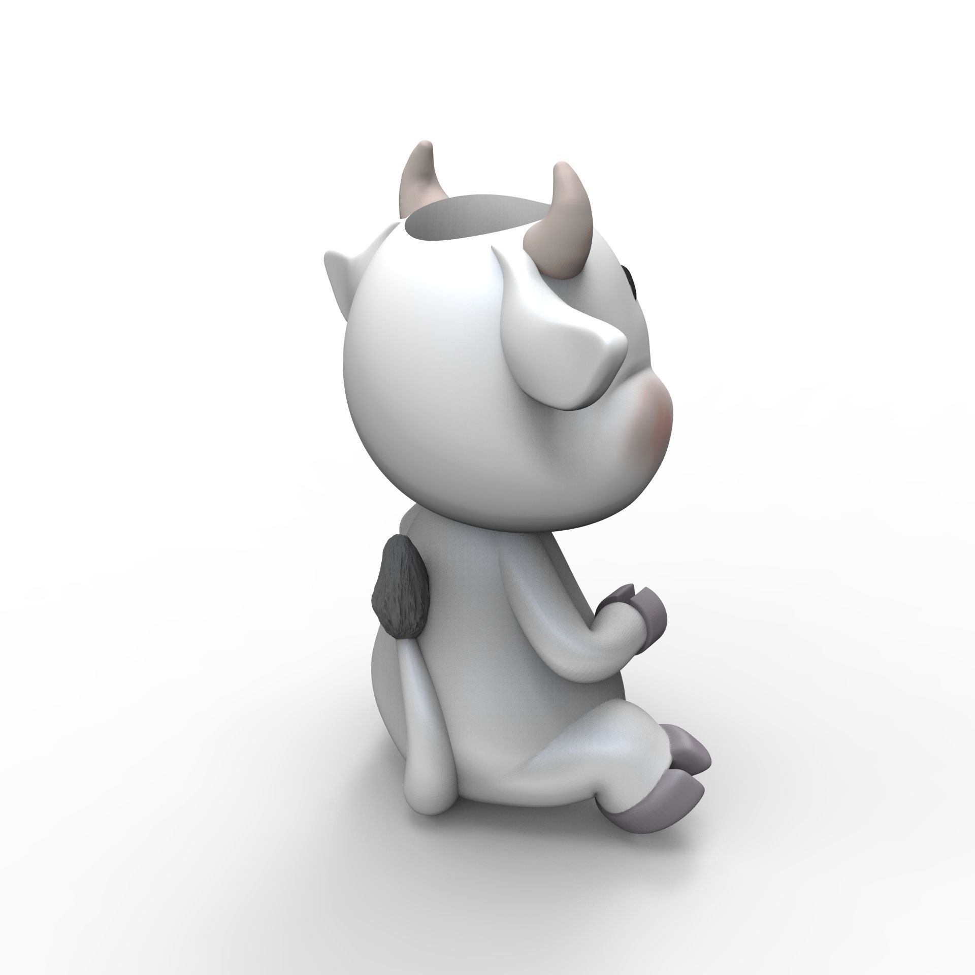 Sitting Cow Planter 3D Design 3D model 3D printable | CGTrader