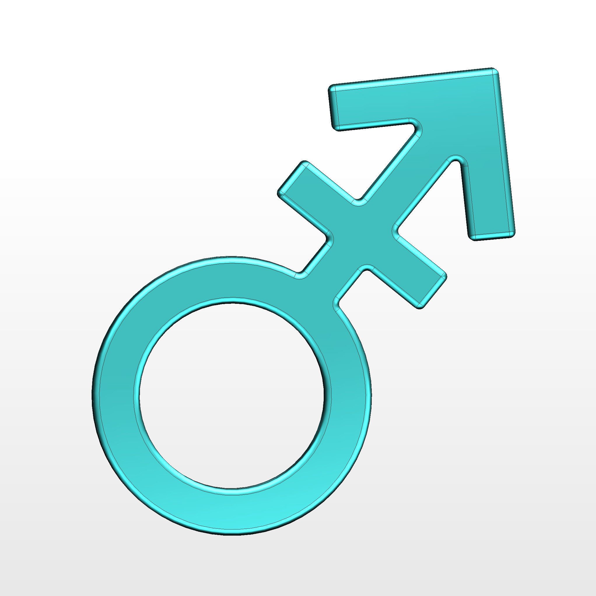 3D model of the Transgender symbol 3D model 3D printable | CGTrader