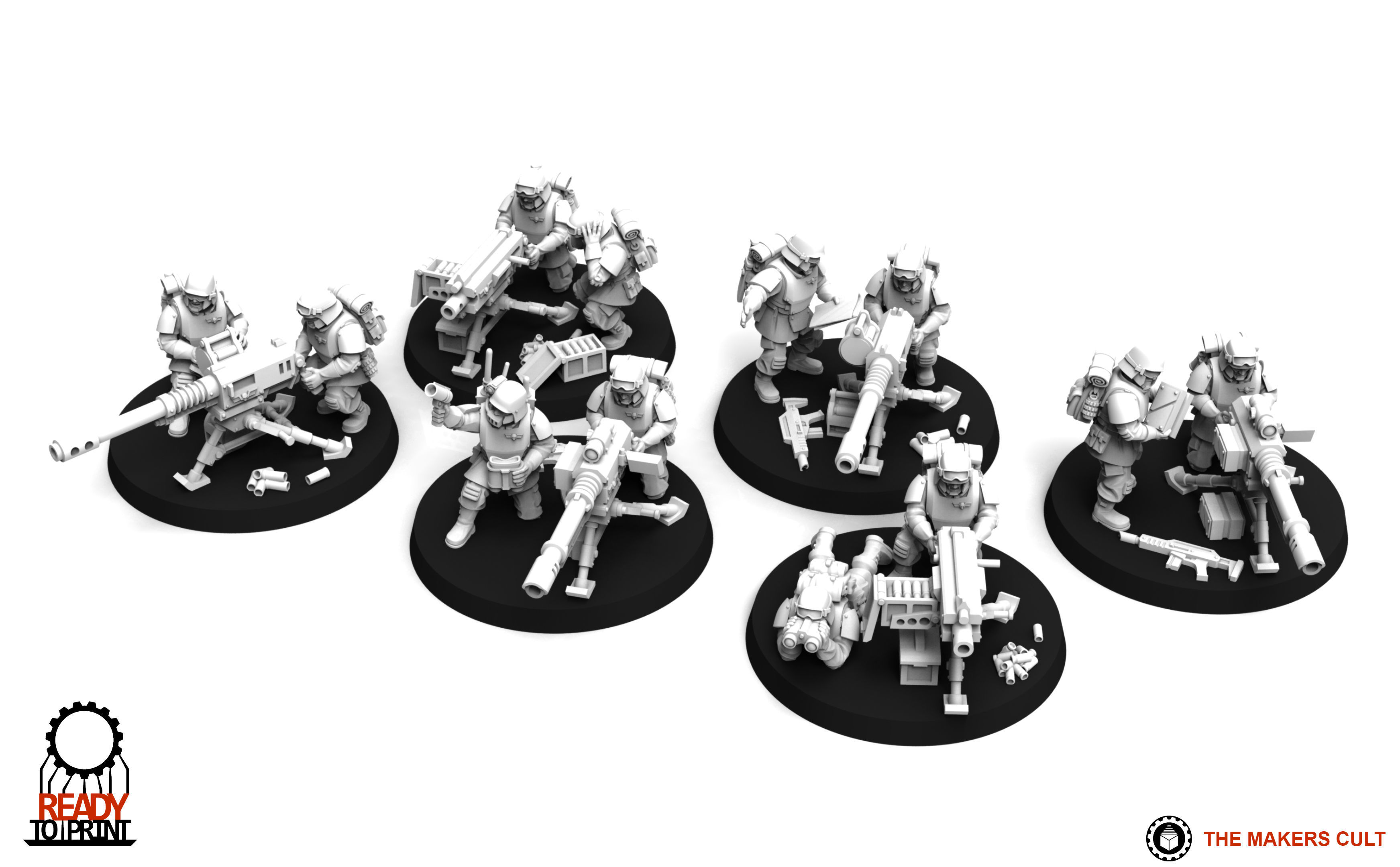 Universal Guard - Heavy Weapons Set 1 3D model 3D printable | CGTrader