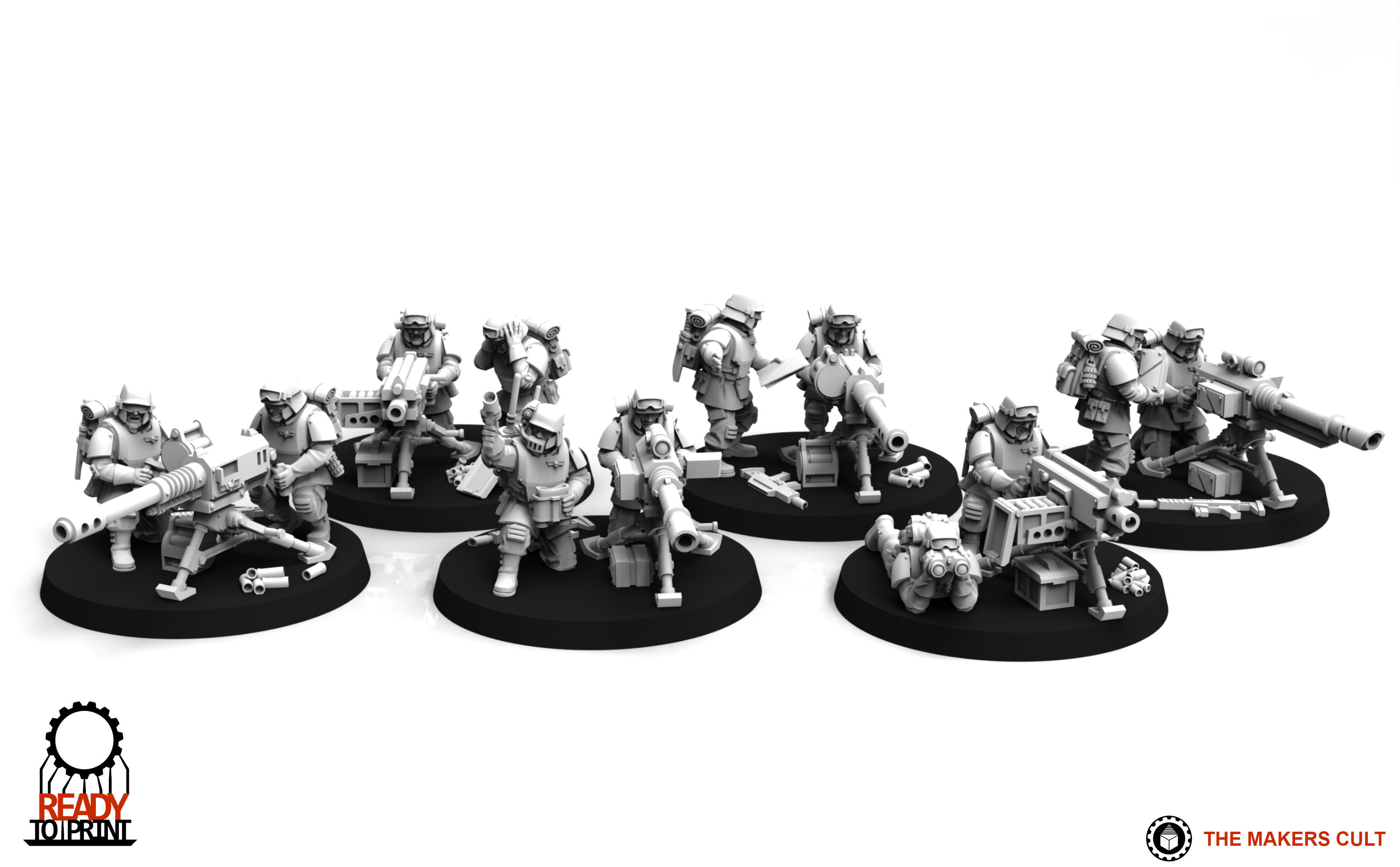 Universal Guard - Heavy Weapons Set 1 3D model 3D printable | CGTrader
