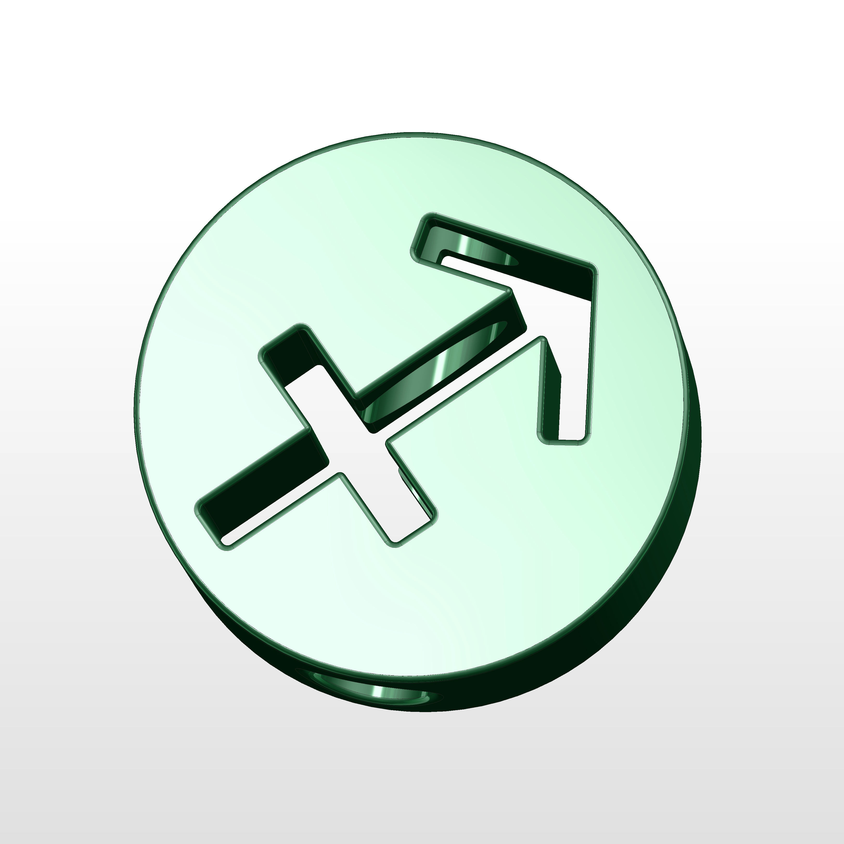 3Dprintable straw topper Sagittarius symbol 3D model 3D printable ...