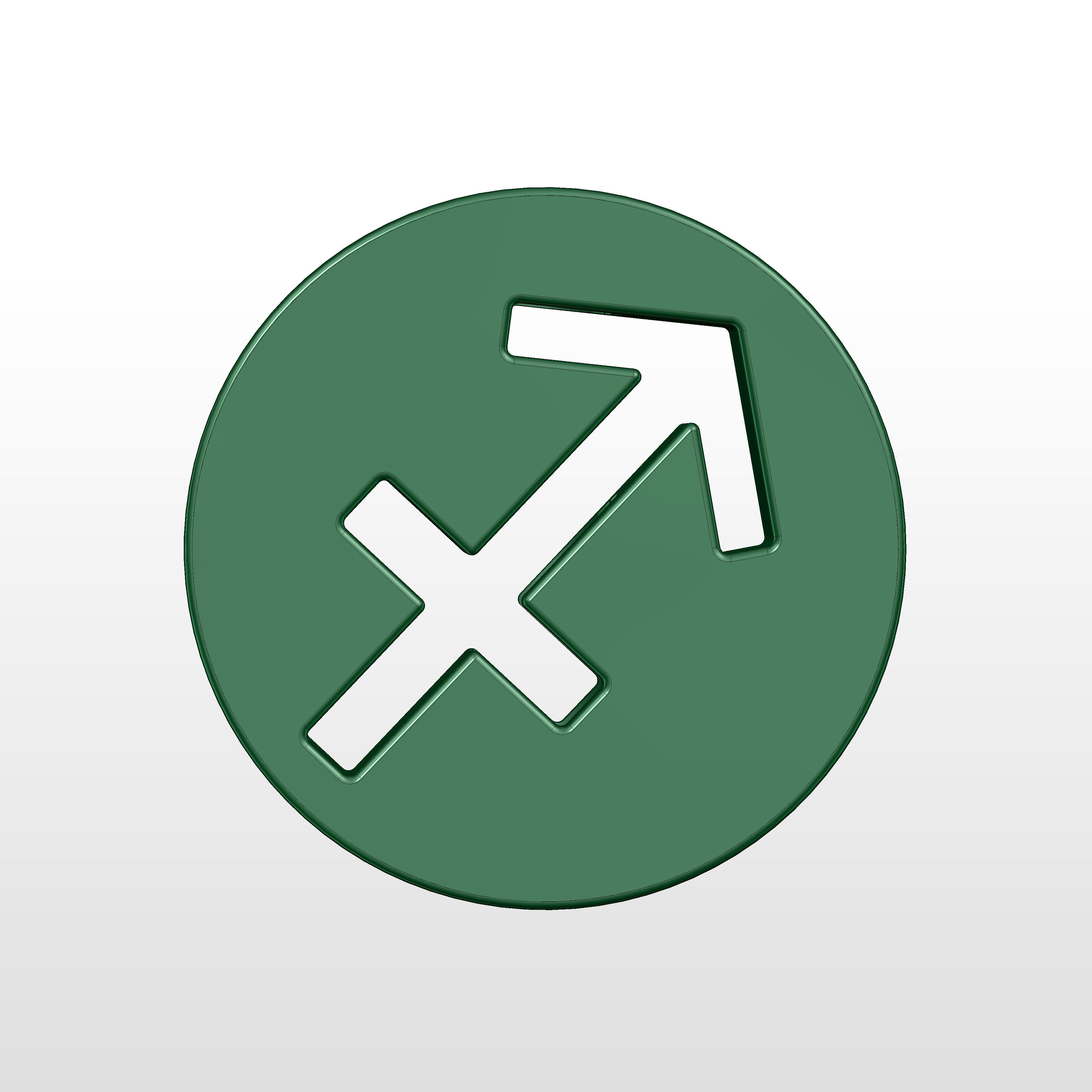 3Dprintable straw topper Sagittarius symbol 3D model 3D printable ...