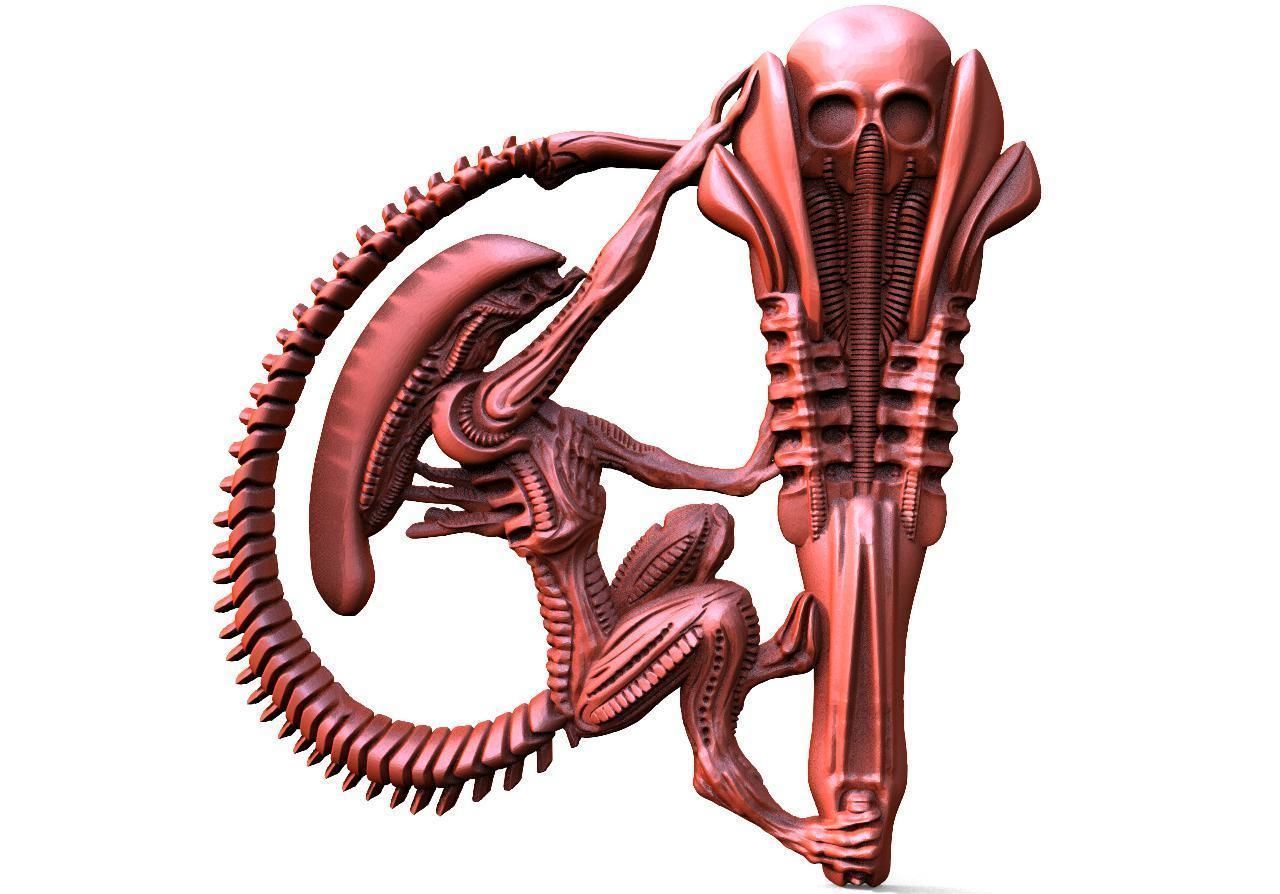 Alien CNC 23 1 3D model 3D printable | CGTrader