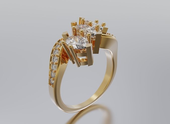 women ring 3D model 3D printable | CGTrader