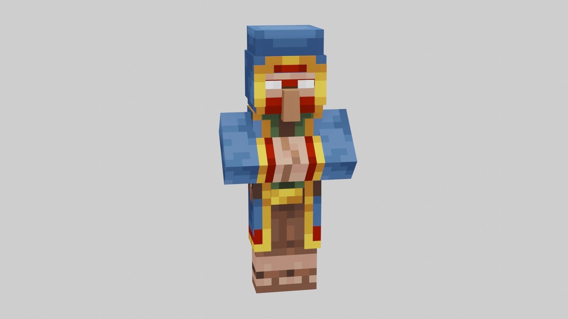 Minecraft Wandering Trader 3D model animated rigged | CGTrader
