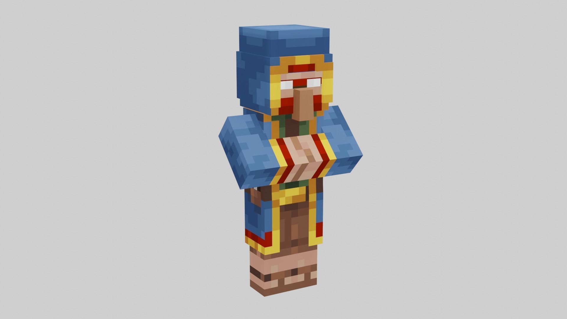 Minecraft Wandering Trader 3d Model Animated Rigged Cgtrader