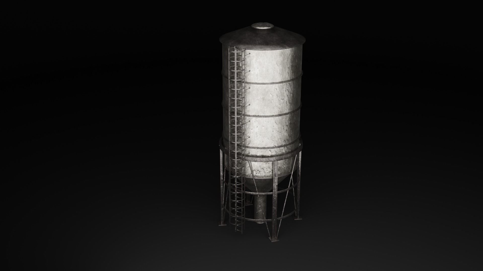 3D model POST APO SILOS SILO CONTAINER OLD TANK DESTROYED COLLECTION VR ...