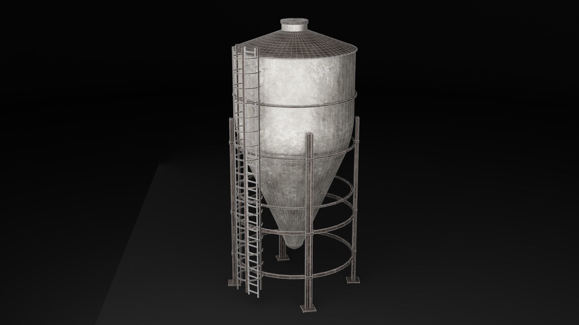 3D model POST APO SILOS SILO CONTAINER OLD TANK DESTROYED COLLECTION VR ...