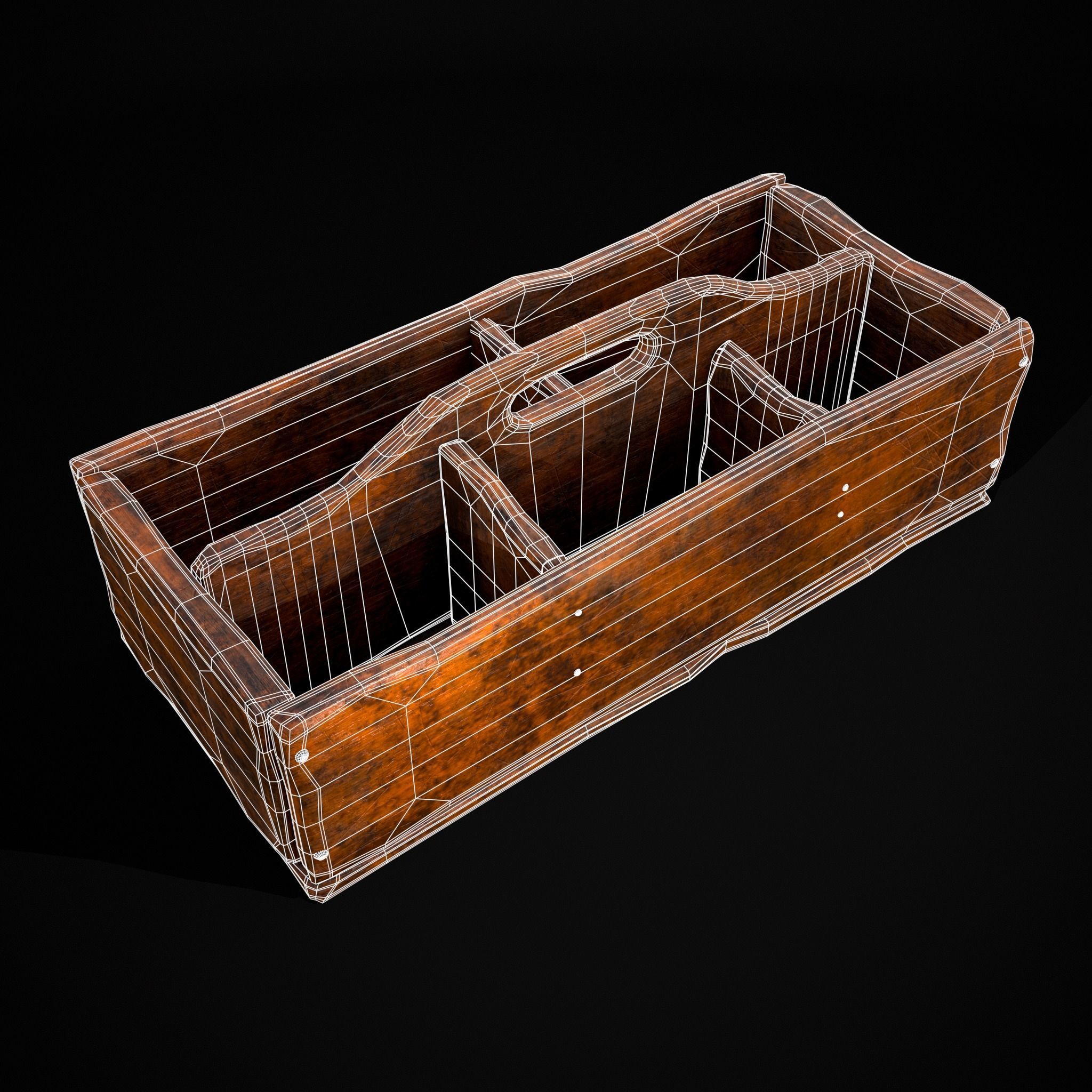 3D model Medieval Wooden Tool Box VR / AR / low-poly | CGTrader