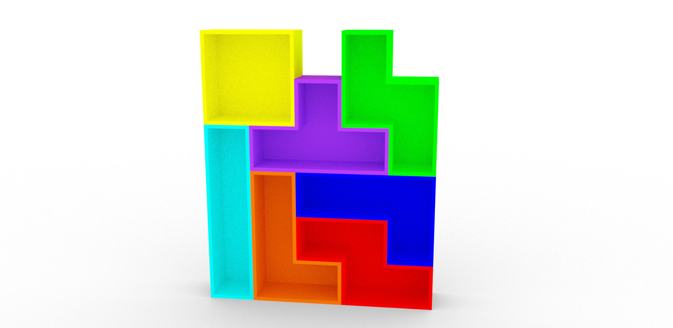 biblioteca tetris free 3D model | CGTrader