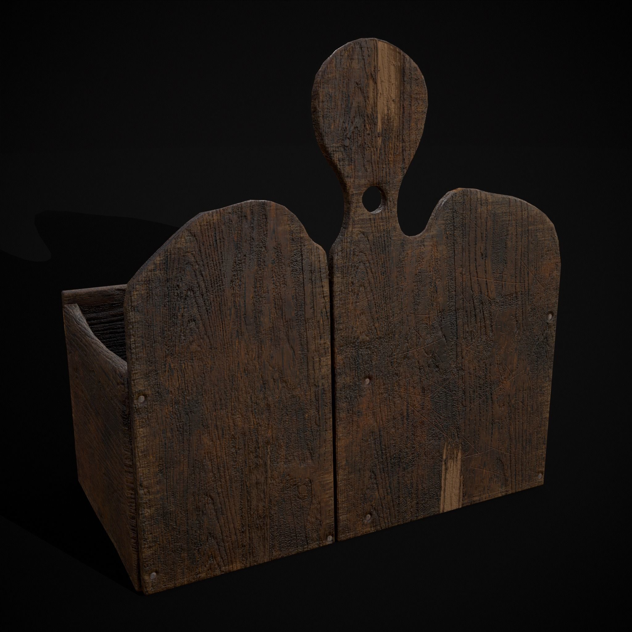 3D model Four Rustic Medieval Crates VR / AR / low-poly | CGTrader