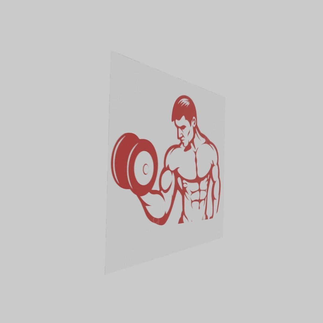 3D model Bodybuilding sign VR / AR / low-poly | CGTrader