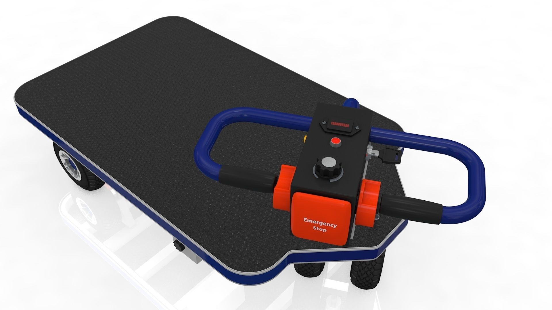 Electrical Transport Platform Trolley 3D model animated rigged | CGTrader