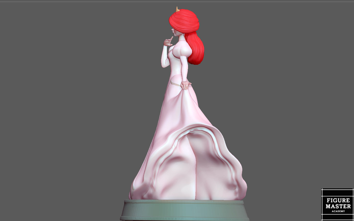 ARIEL LITTLE MERMAID WEDDING DRESS DISNEY ANIMATION princess 3D model ...