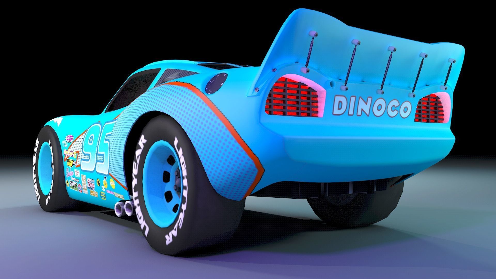 Dinoco Mcqueen 3D model | CGTrader
