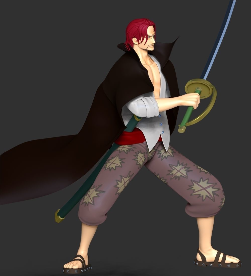 One Piece Shanks 3d Model 3d Printable Cgtrader