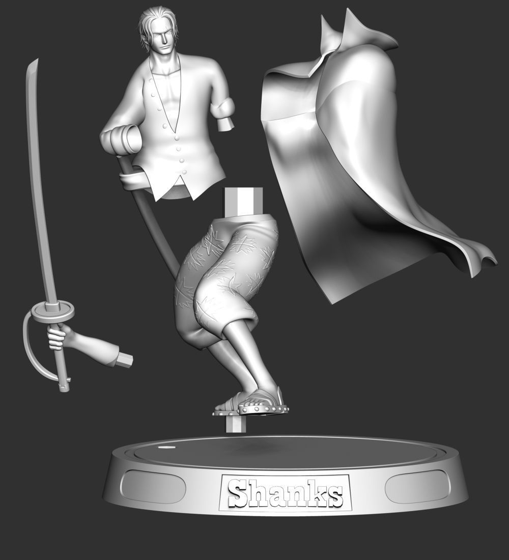 One Piece - Shanks 3D model 3D printable | CGTrader